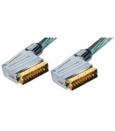Cable euroconector macho a euroconector macho 21 pin, dorado, 1,5 metros